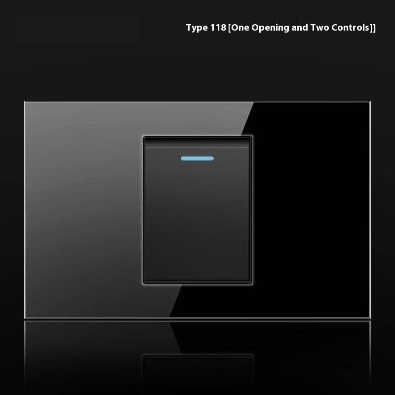 Black Type 118 Switch Socket Panel Porous Nine Holes Twelve Holes ...