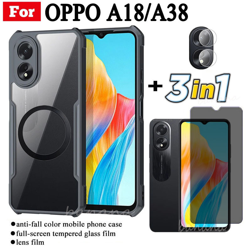3 in 1 OPPO A18 Shockproof Phone Case With Magnetic Wireless Charging ...