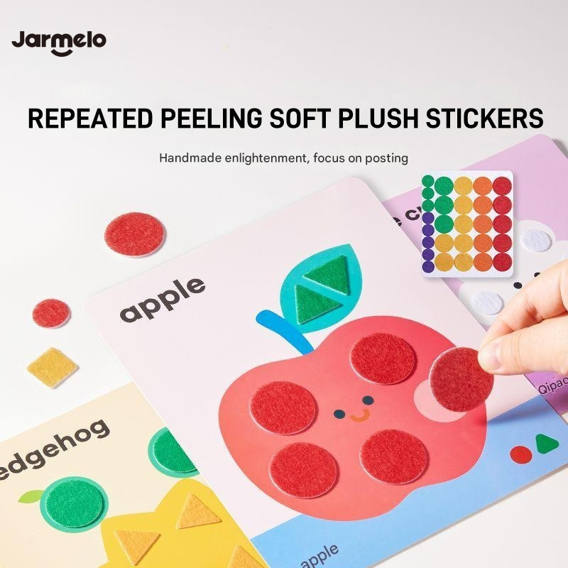 Jar Melo Reusable First Jelly Sticker Book for Kids No Adhesive Animal ...