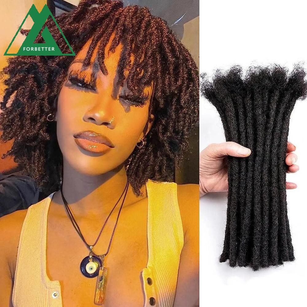 FORBETTER 10 Strands Dreadlocks Extensions, Handmade Afro Dreads Locks ...