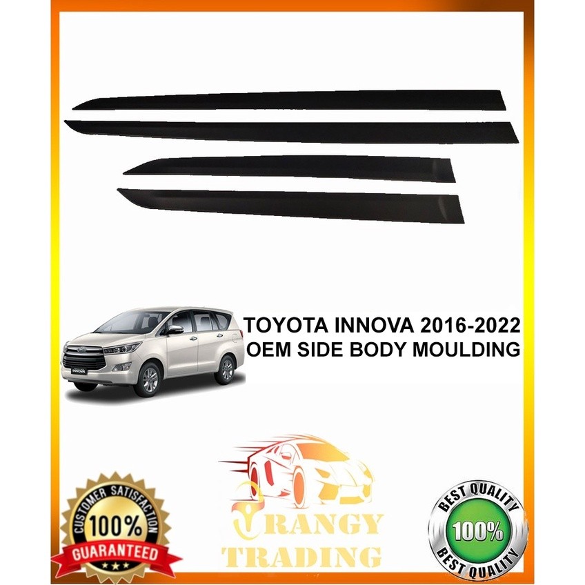 Toyota Innova 2016 to 2025 OEM Side Body Moulding Trim Black SLIM TYPE ...