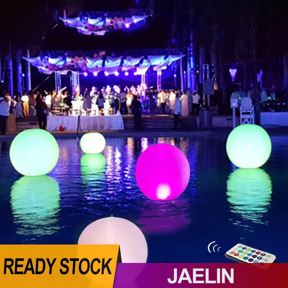 40cm Beach Swimming Pool Play Ball with LED Light 16 Colors Glowing ...