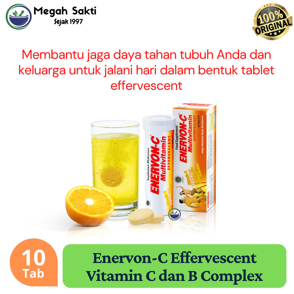 MGS - Enervon-C Effervescent Vitamin C and B Complex | Body Endurance Supplement Contains 10 Dip ...