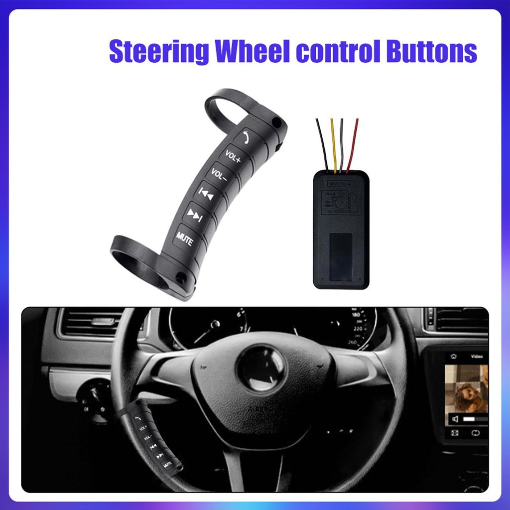 Car Steering Wheel Button Remote Control Automotive Wireless Media ...
