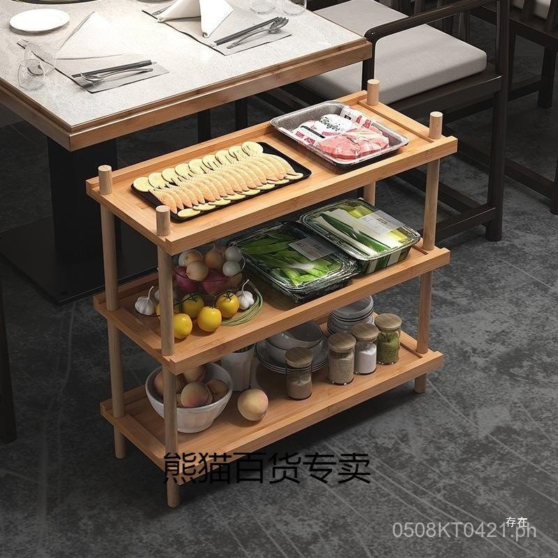 Kitchen Dish Rack Storage Rack Layer Rack Hot Pot Restaurant Three ...
