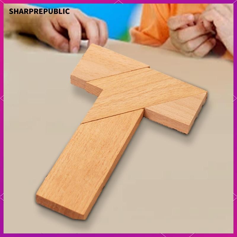 [Sharprepublic] T Shape Puzzle Brain Teaser Puzzle Education Creative ...