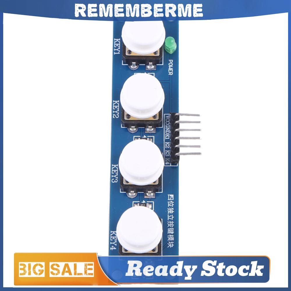 4 Buttons Keyboard Module with Hat & LED Indicator Keypad Module for Arduino ARM | Shopee ...