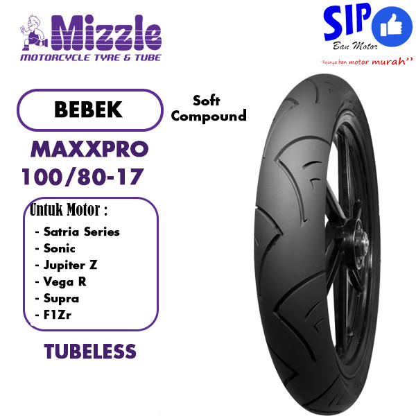 Motorcycle tires Sport Mizzle Maxxpro 100 80 17 Satria Sonic Jupiter MX ...