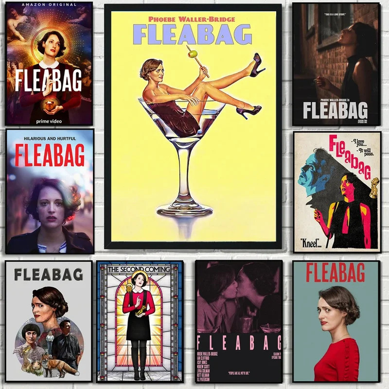 Classic Fleabag TV Show Poster and Print Sexy Girl Red Wine Glass ...