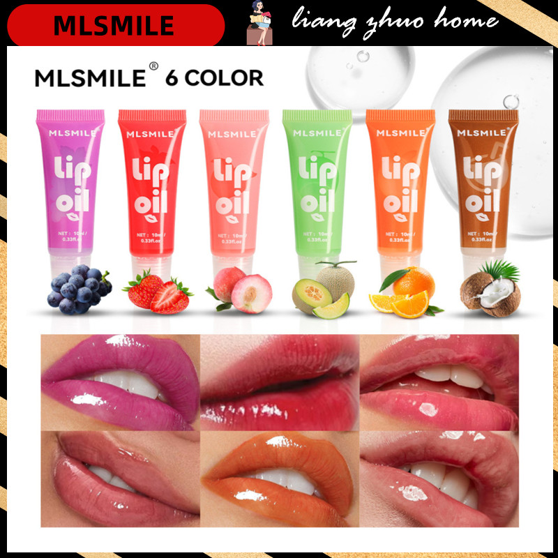 MLSMILE Transparent Colourless Lip Oil Cute Fruit Cartoon Lip Balm ...