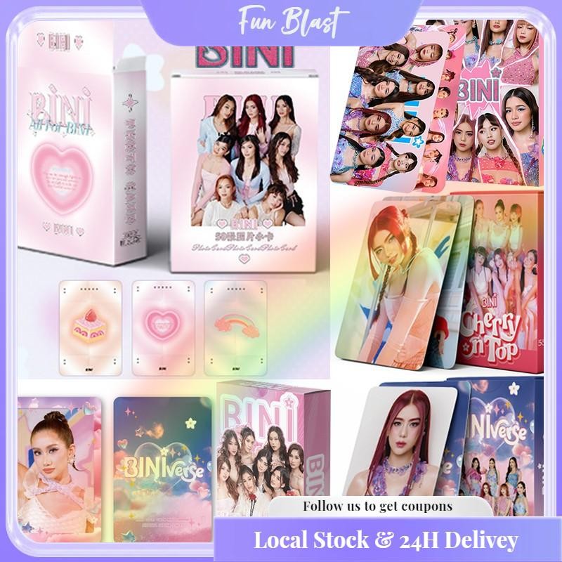 50/55/92Pcs BINI Photocards jollibeeHolographic Postcards Laser CHERRY ...