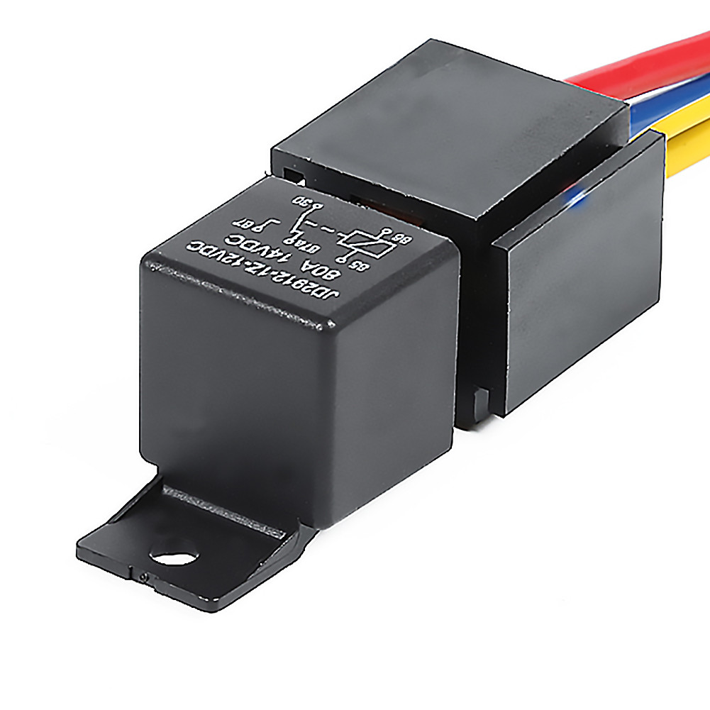JD2912 Car Relay 12V DC 80A 5 Pin Auto Relay with 5-Wire Socket ...
