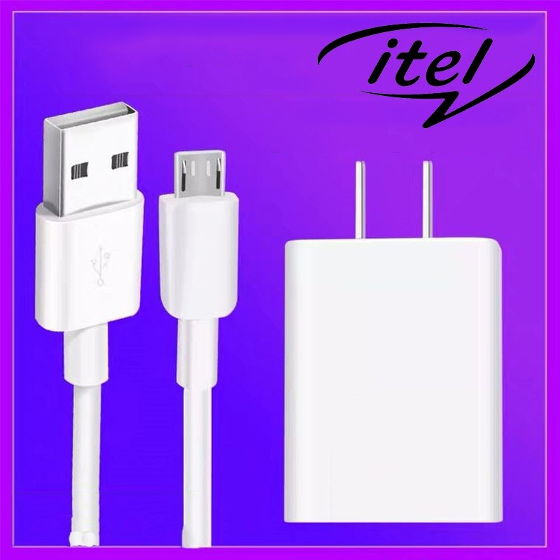 Itel Charger Original Fast Charger 18W Micro USB Cable 2IN1 Adapter for Android Charger USB ...