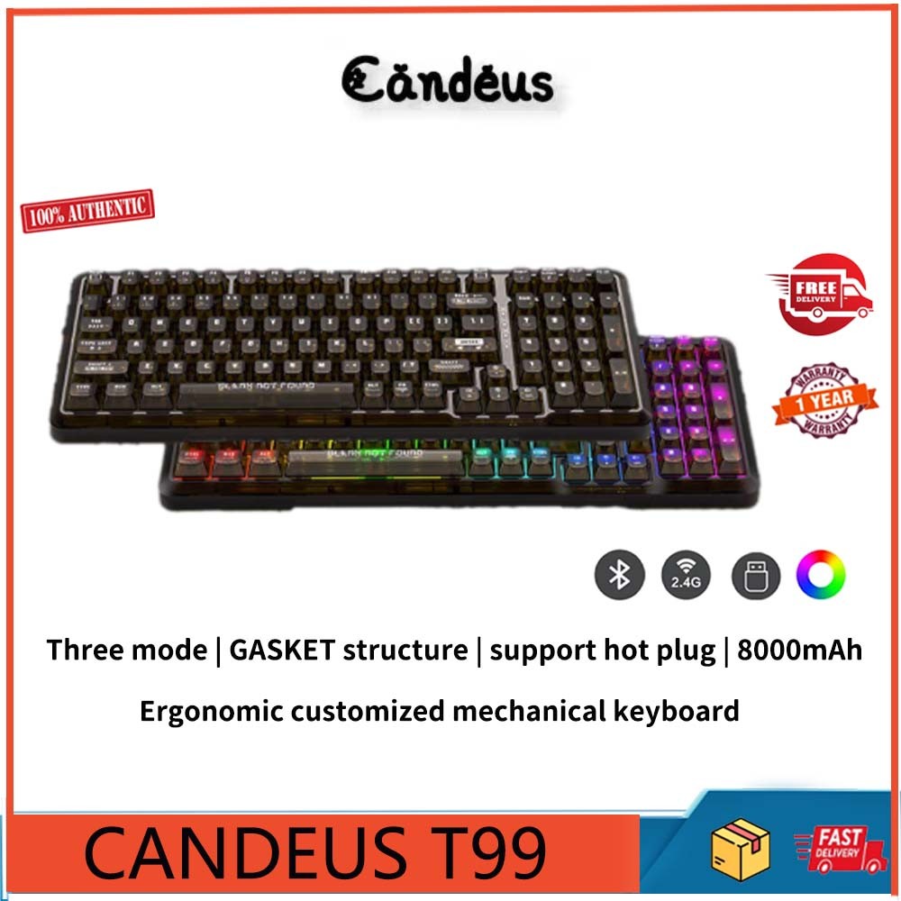 CANDEUS T99 three mode customized mechanical keyboard, GASKET structure ...