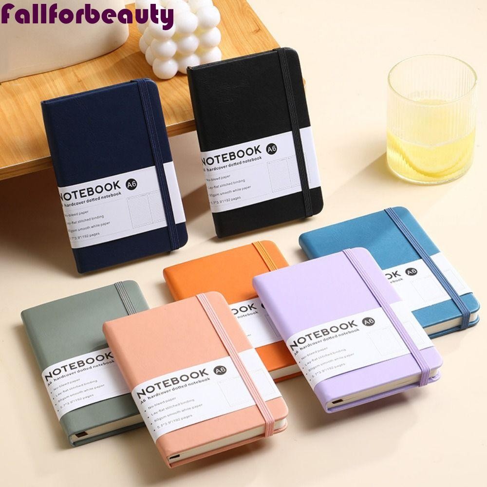 FALLFORBEAUTY A6 Mini Notebook, Strap Notebook Memo Diary Planner ...