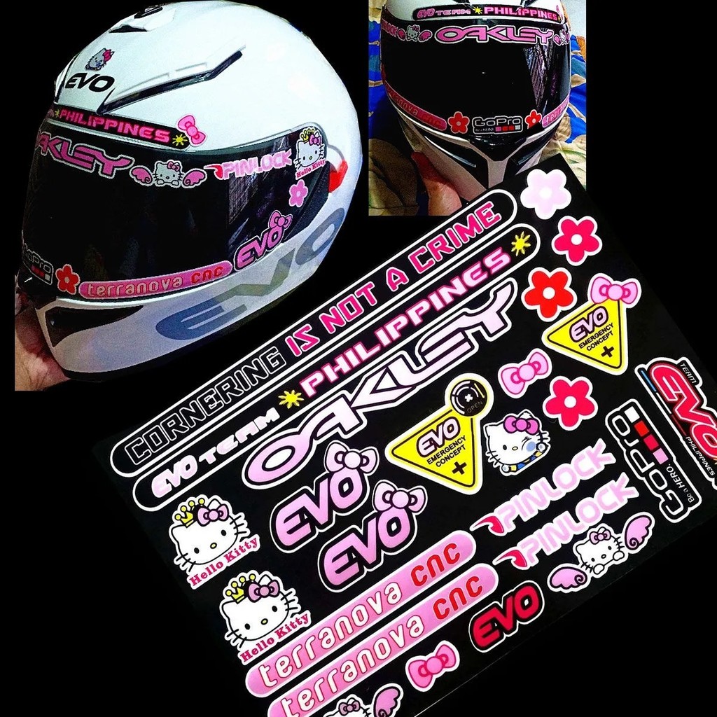 Motorcycle Helmet Sticker EVO Reflective Sticker AGV Electric Vehicle ...