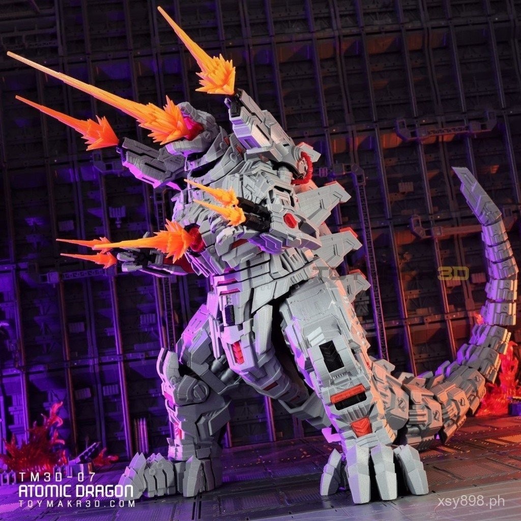 3D Mechanical Godzilla Assembled Model Godzilla3d Print Model3d Printer ...