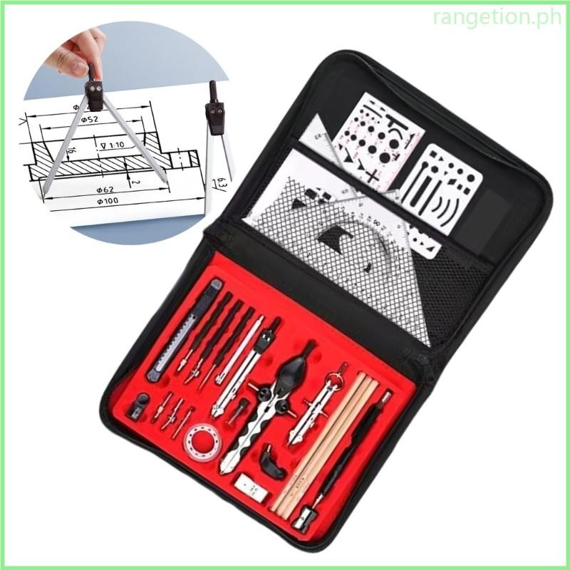 RAN Professional Geometry Set Student Geometry Math Set with Metal ...