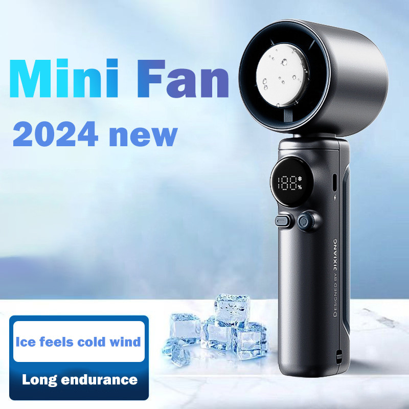 100 Wind Speeds LCD Display Fan High-speed Handheld Fan With Cooling ...