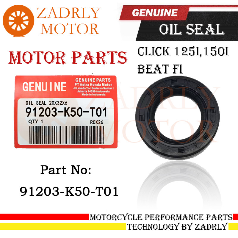 OIL SEAL (Torque drive shaft) CLICK 125i,150i, Beat Fi (91203-K50-T01 ...
