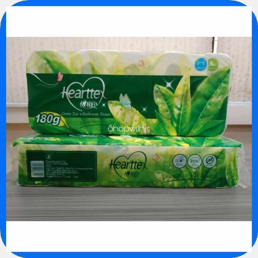 Hearttex[U]U,Green~M?Tea*ie?Bathroom*BD?Tissue*bo?Scented*Fz?3-ply*VC ...