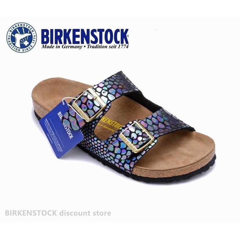 Birkenstock Arizona Men's/Women's Classic Colorful Black Snake Sliders ...
