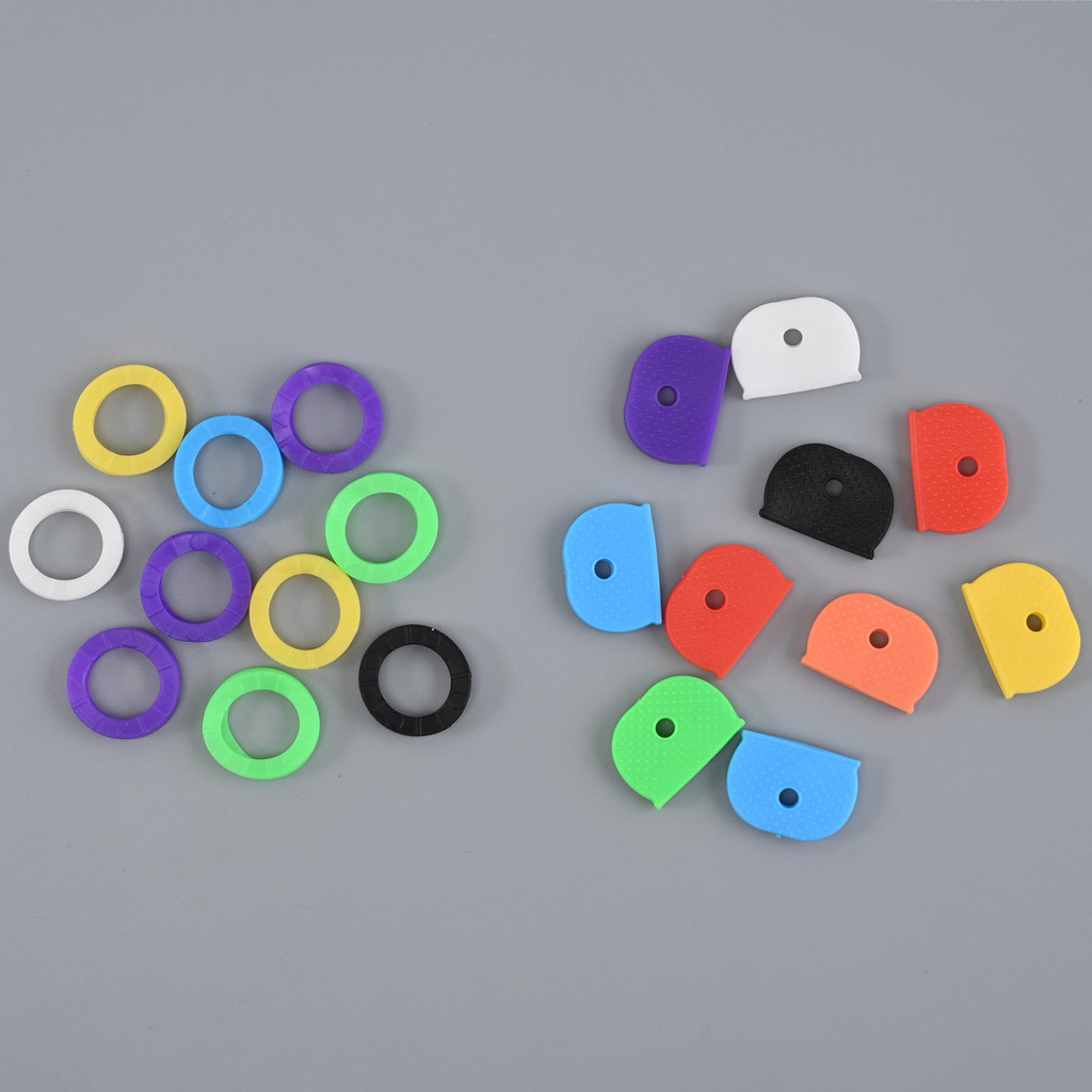 10PCS Key Covers Caps Color Key Caps Tags Covers Set Plastic Key ...