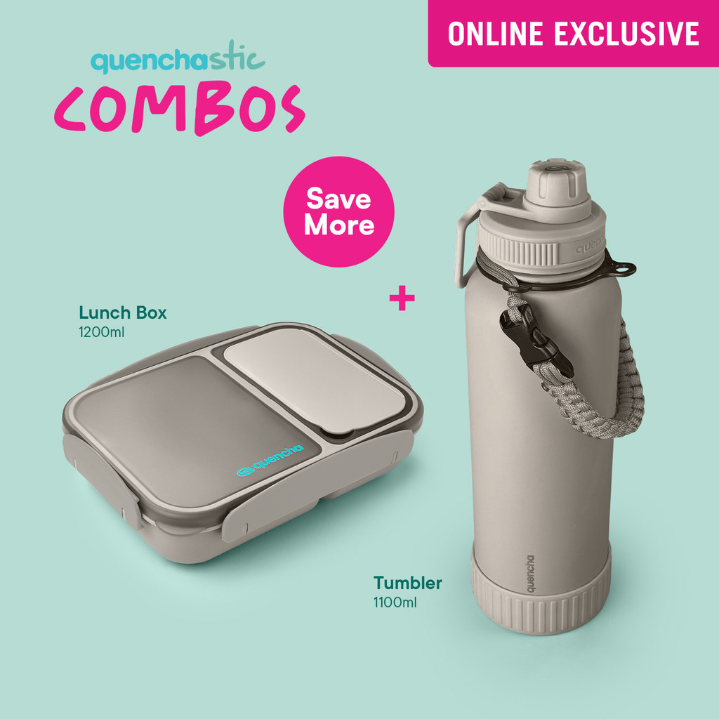 QUENCHA 1200ml Leak-proof Lunch Box and Insulated Tumbler Set | Shopee ...