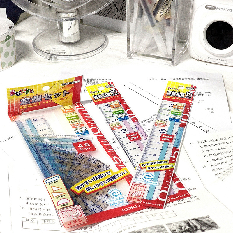 Japan Japan KOKUYO KOKUYO Ruler Set Multifunctional Transparent ...