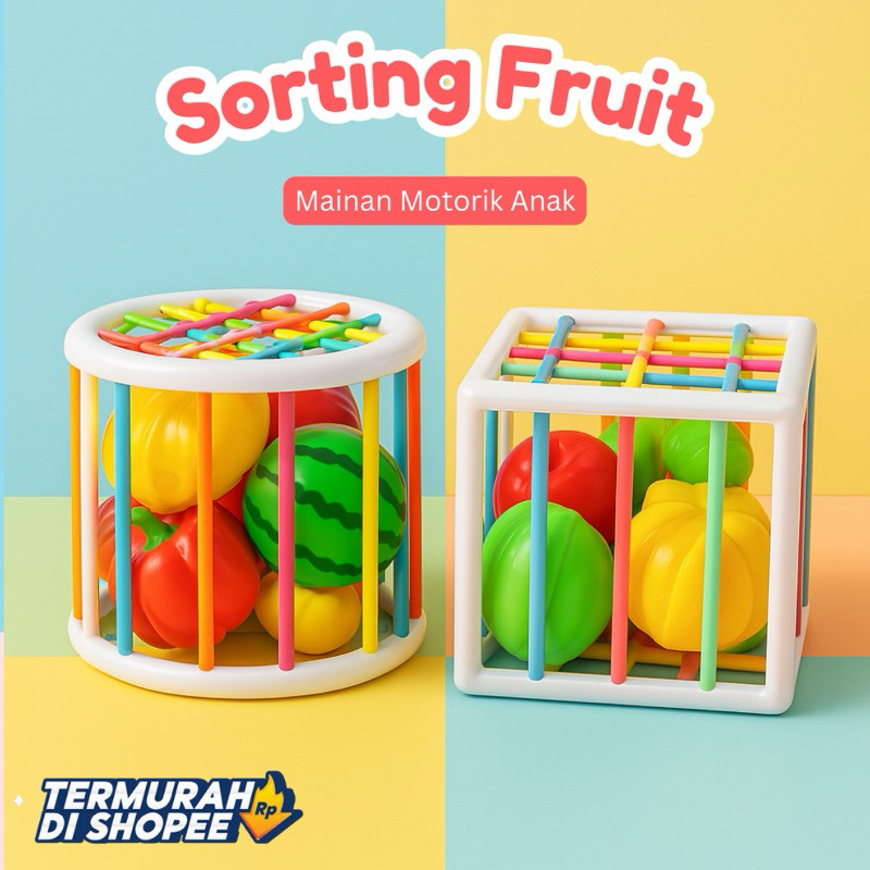 SORTING FRUIT shape sorting sorting sorting FRUIT and vegetables in a ...