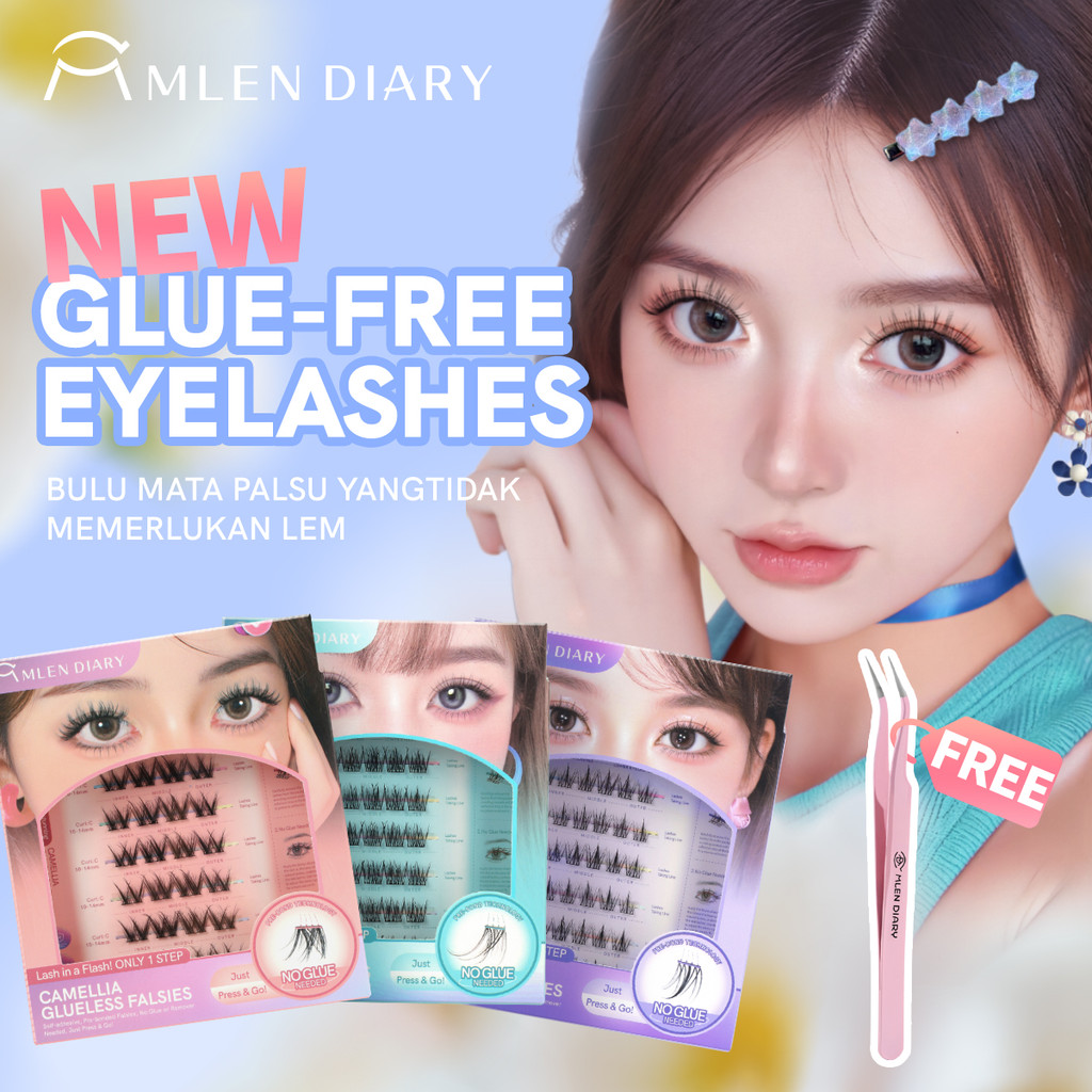 MLEN DIARY Glue-free False Eyelashes For Beginners No Need Use Glue ...