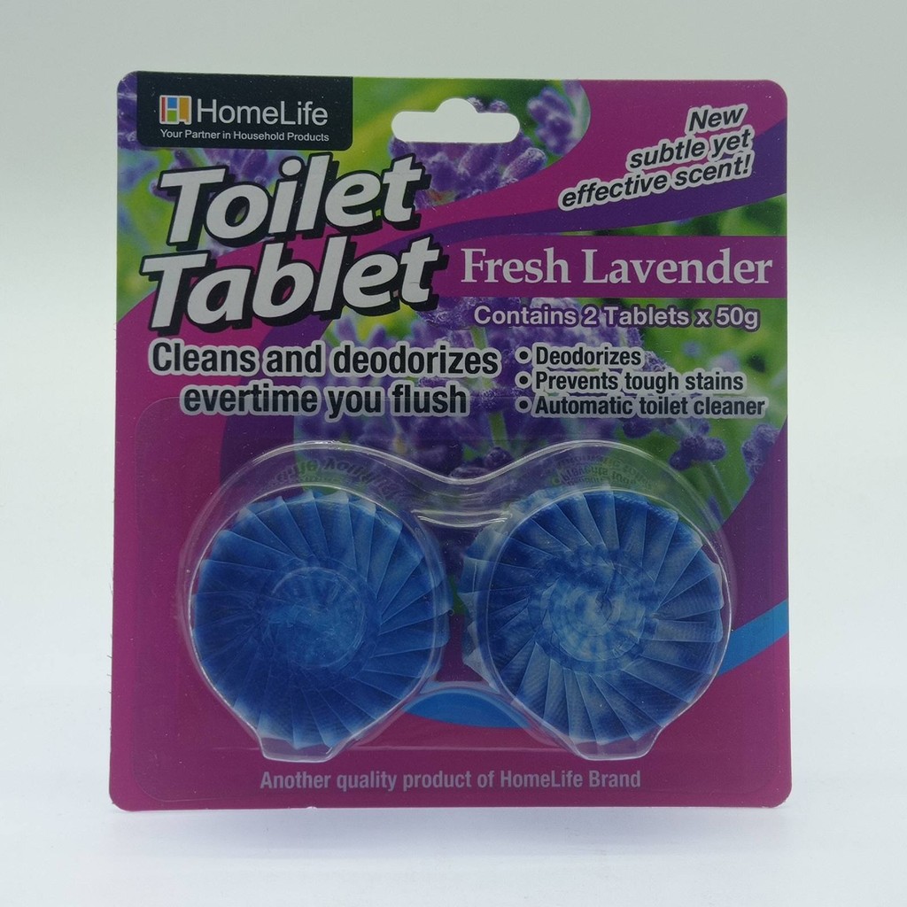 HOMELIFE TOILET TABLET 2x50G FRESH LAVENDER | Shopee Philippines
