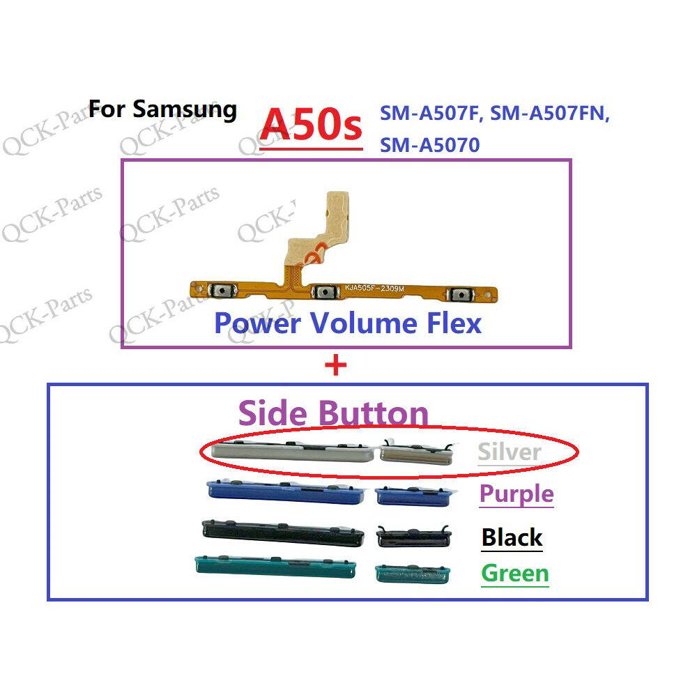 For Samsung Galaxy A50s SM-A507F Side Power On Off Button Volume Switch ...