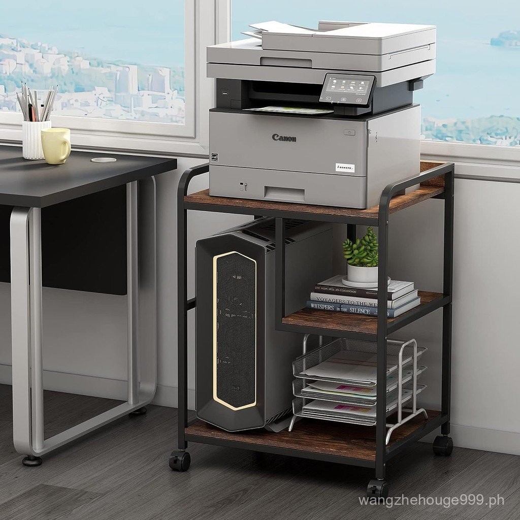 Iron Printer Rack Office Storage Rack Copier Rack Movable Host Multi ...