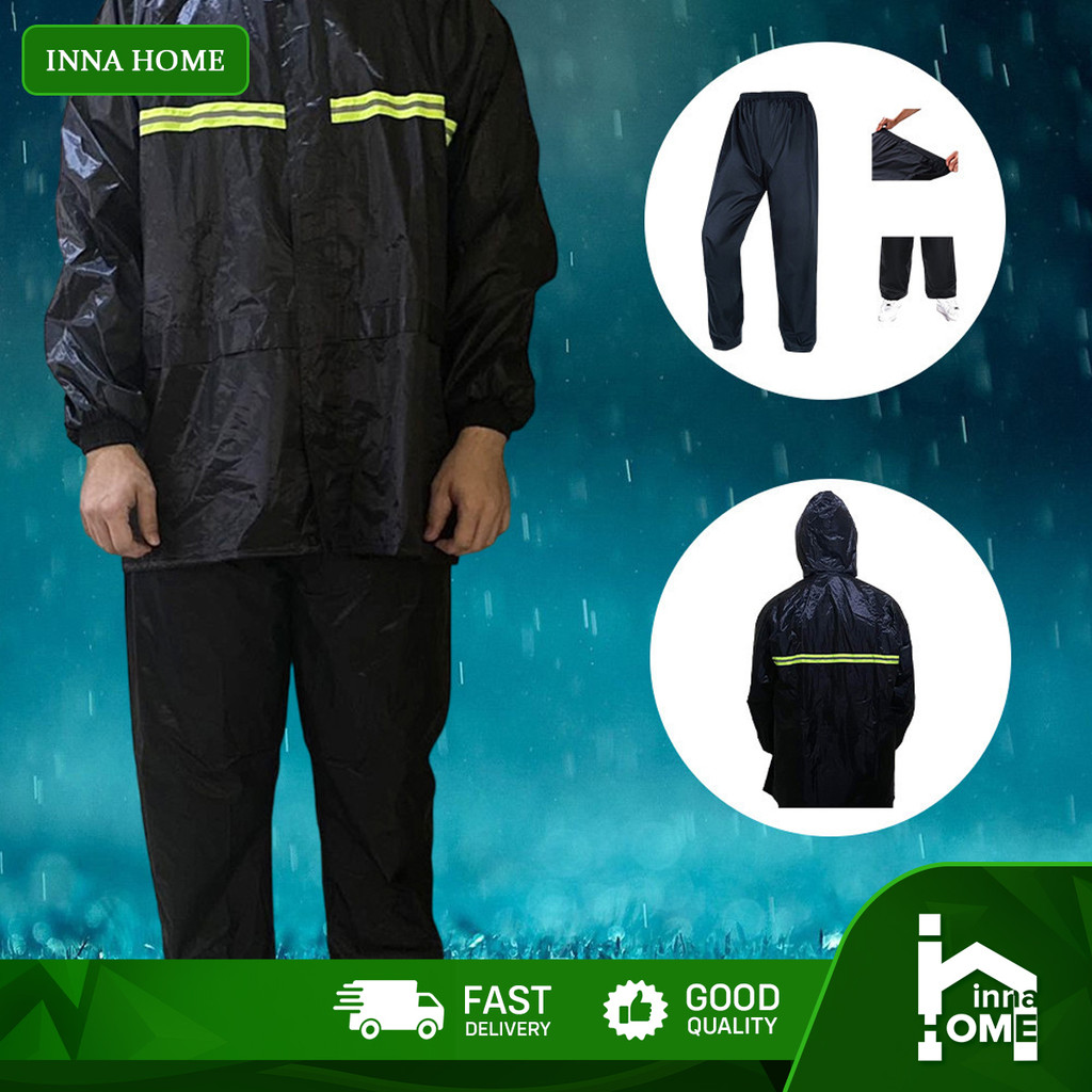 Inna Home Modern Motorcycle Raincoat Jacket and Pants Terno with ...
