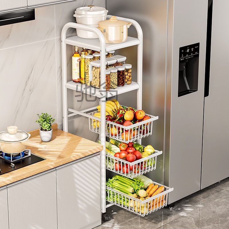 gep Pull-out Kitchen Vegetable Rack Floor Multi-Layer Refrigerator Gap ...