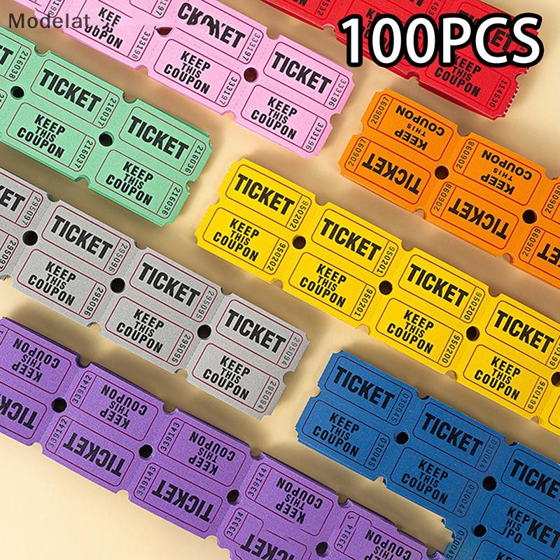 Modelat 100 Pcs Raffle Tickets For Classroom Lottery Roll Of Single ...