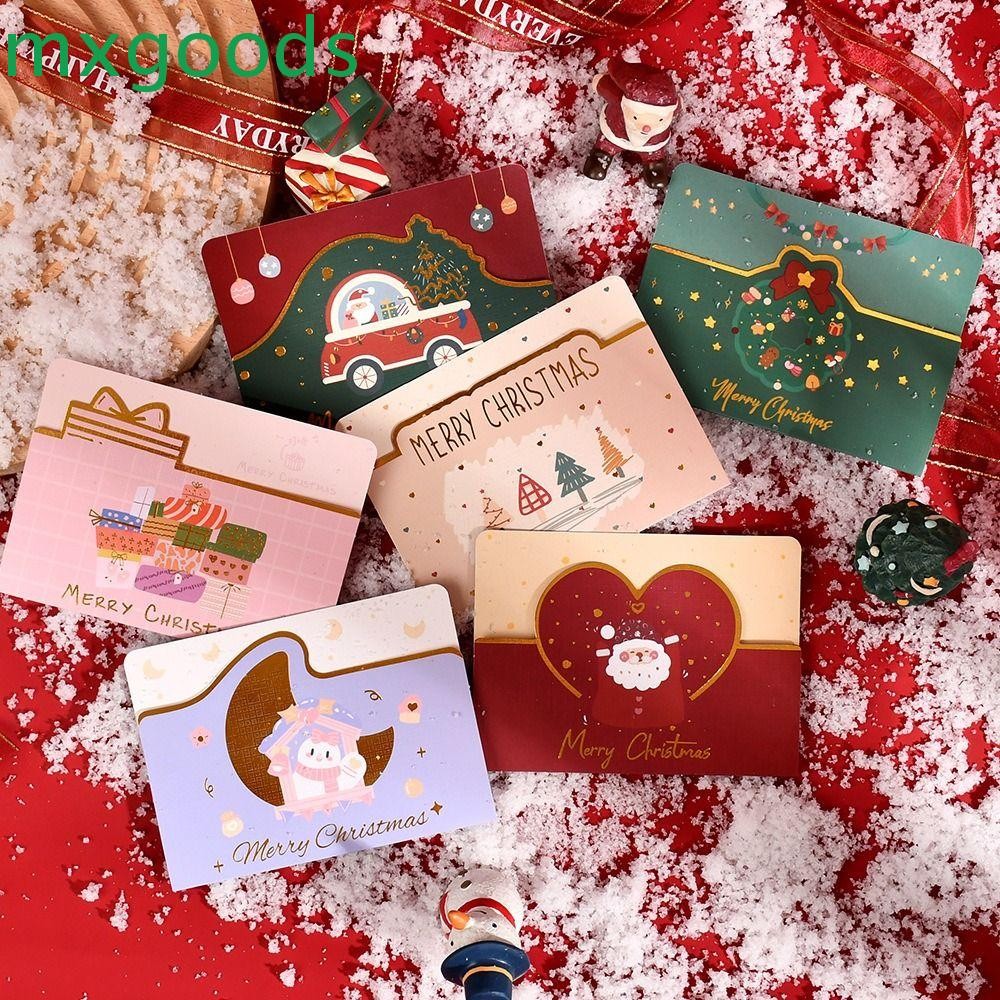 MXGOODS 10pcs Merry Christmas Greeting Cards, Handwriting Invitation Happy New Year Cards ...