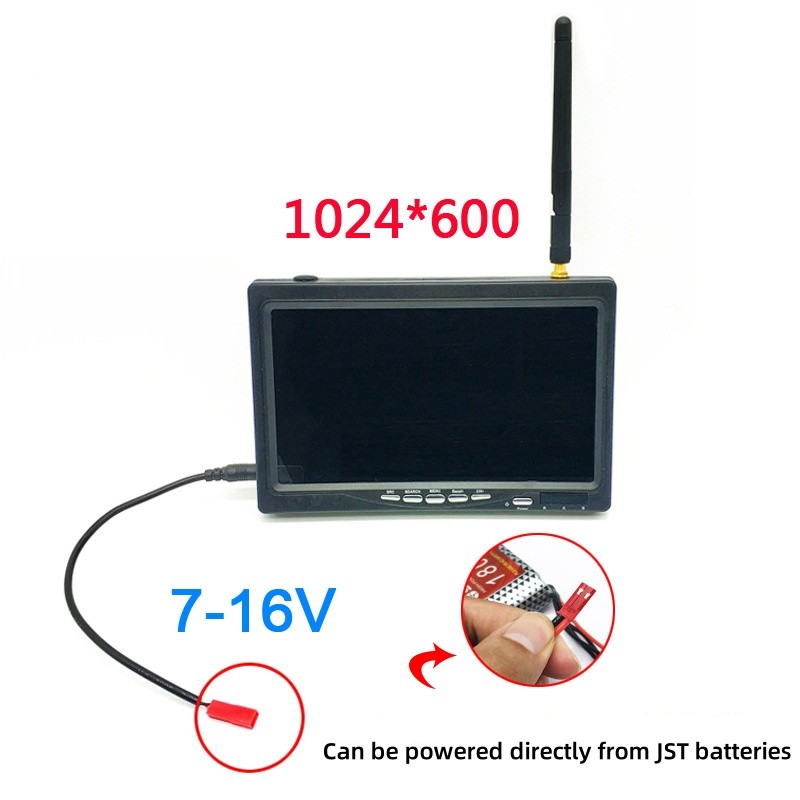 RC 7 Inch FPV Monitor 1024X600 IPS LCD Display Screen Monitor | Shopee ...