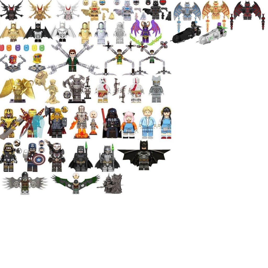 Small particle building blocks Hell Batman black and white combination ...