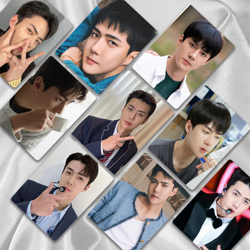 50-55pcs/box EXO Album Photocards Laser Holographic Lomo Cards Solo ...