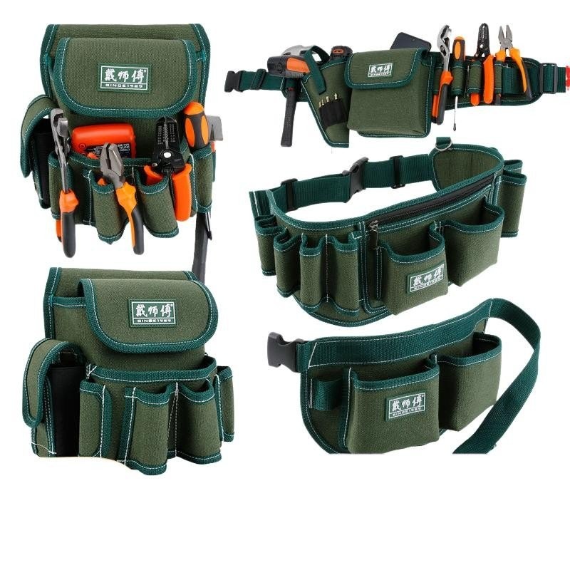 Master Dai Tool Fanny Pack Canvas Thickening plus Size Tool Bag Multi ...