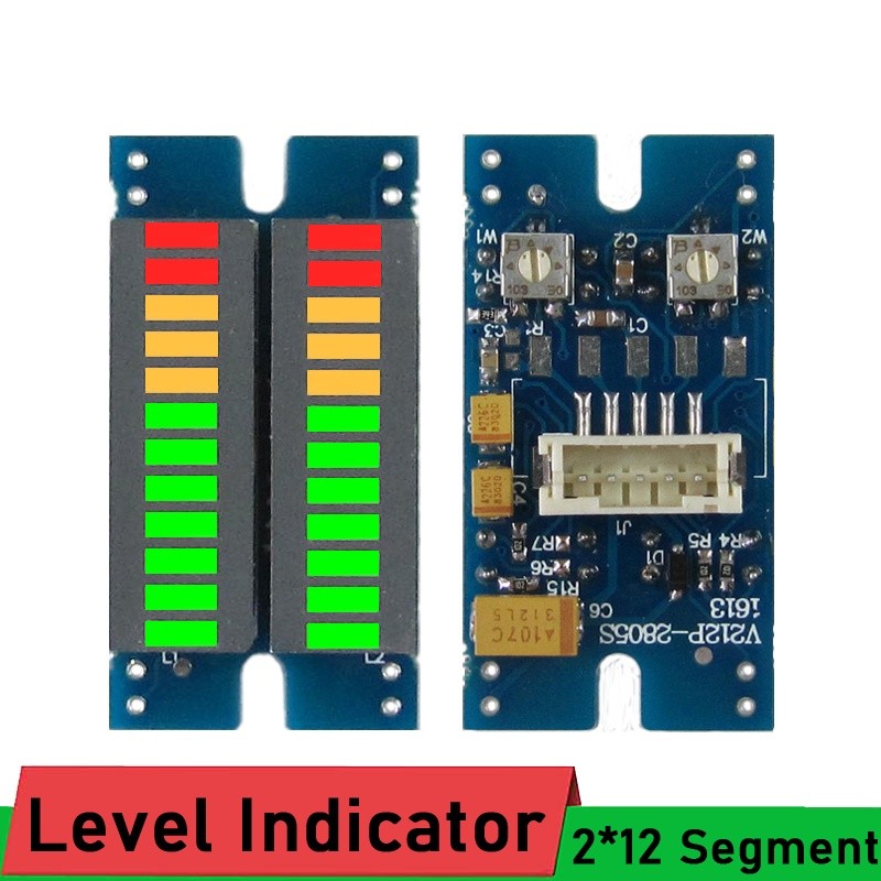 NEW 2*12 Segment LED Music Audio Spectrum Indicator Stereo Dual Channel ...