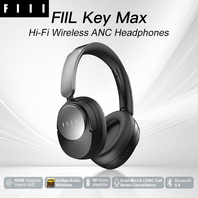 FIlL Key Max Hl-FI Wireless ANC Headphones Hi-Res Audio Multipoint ...