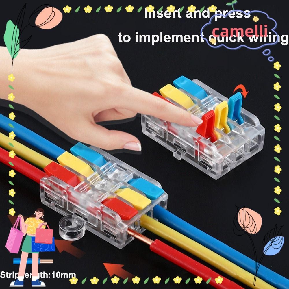 CAMELLI Quick Terminal Block, Universal Compact Mini Wire Connector ...