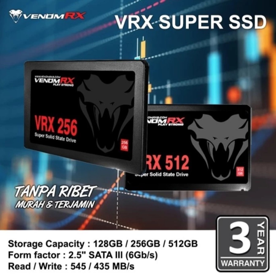 Ssd VenomRX VRX 128GB / 256GB / 512GB / 1TB Venom RX SATA III | Shopee ...