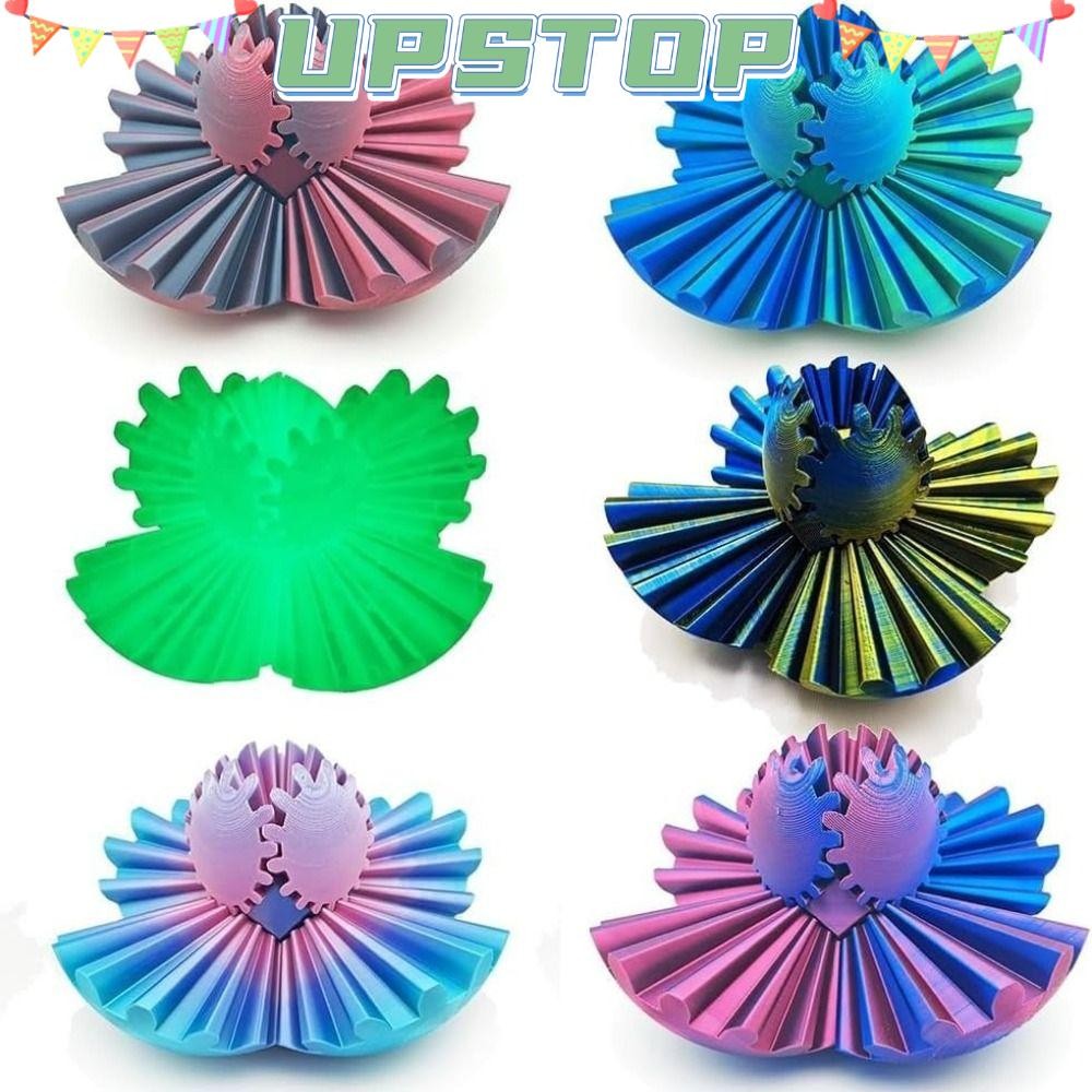 UPSTOPBO 3D Printed Gear Ball, Anxiety Relaxing Gear Sphere Spin Ball ...