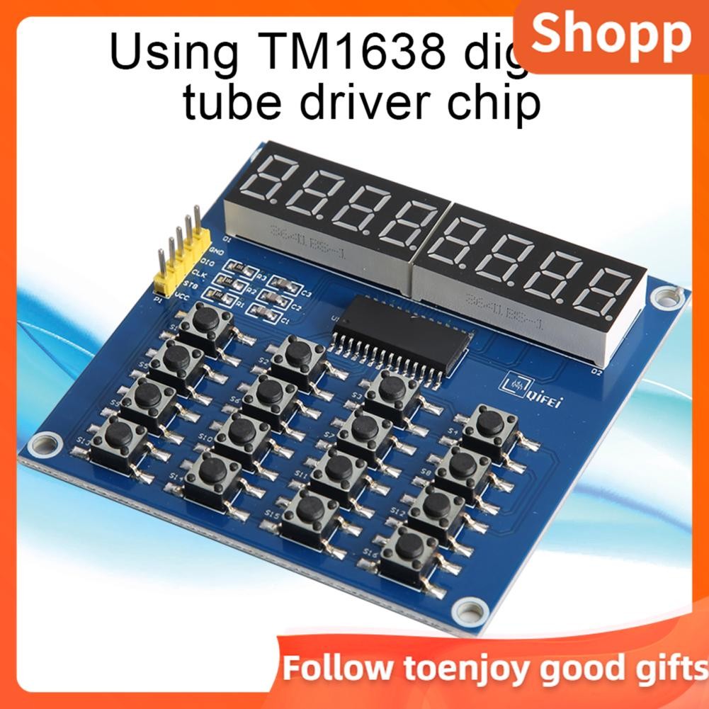 Shopp TM1638 3-Wire MCU Control 8-bit LED 16 Keys Keyboard Scanning And ... Shopp TM1638 3-Wire MCU Control 8-bit LED 16 Keys Keyboard Scanning And ...