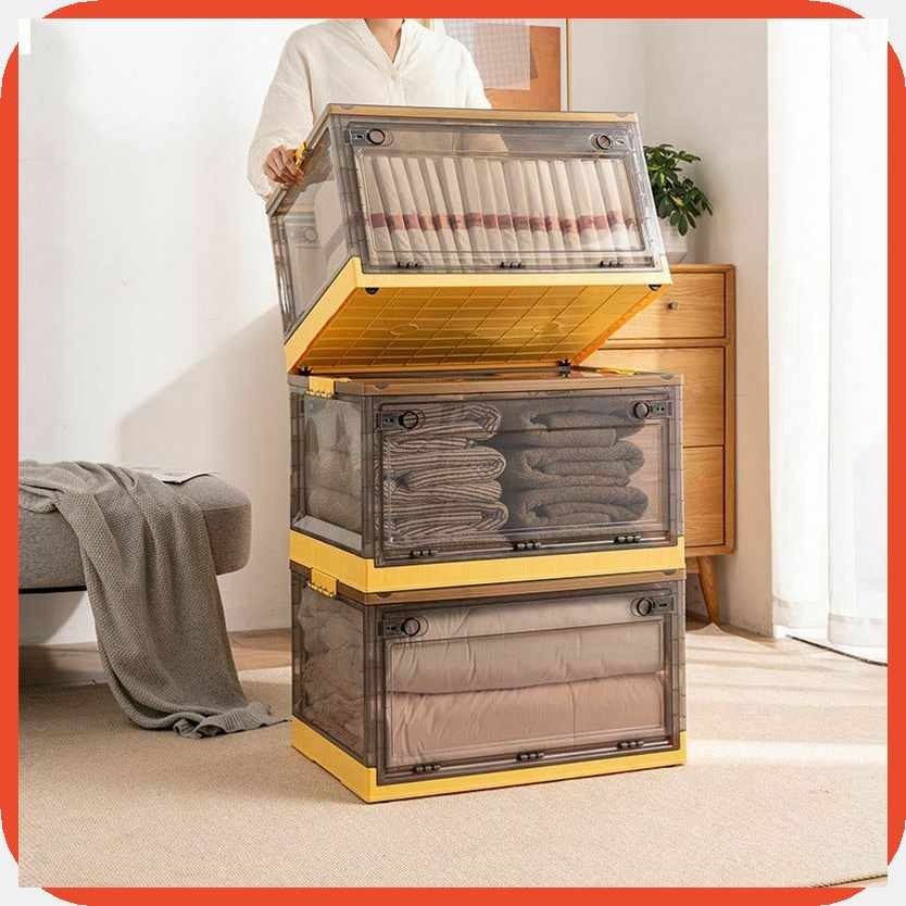 Foldable!Ob=Plastic.wV+Storage;r&Boxes`x&with`cI&Latching`SG&Lids`Xo ...