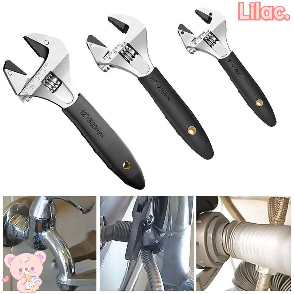 LILAC 8/10/12Inch Ratcheting Wrench, Universal with Non-Slip Handle ...